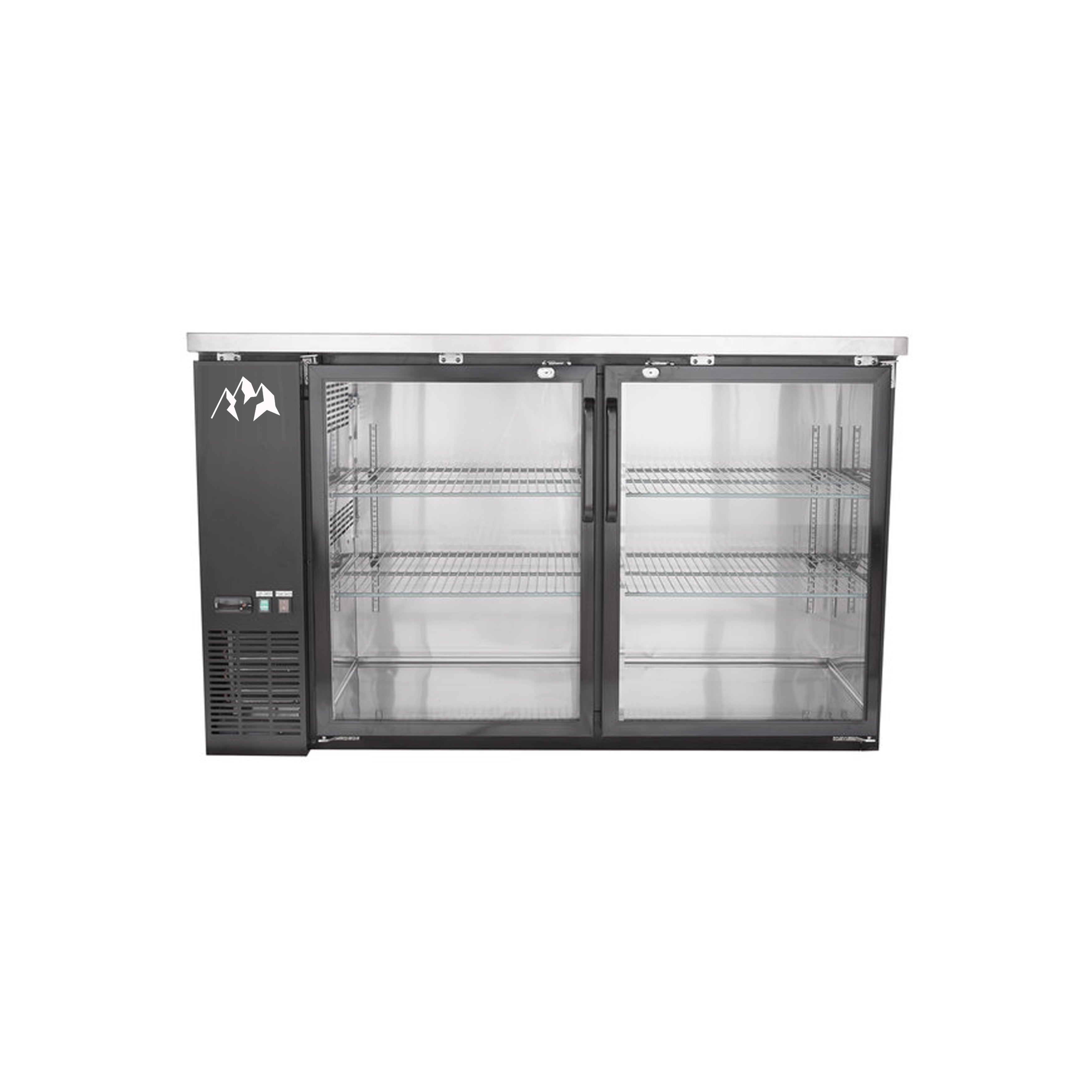 Chef AAA - UBB-2G-HC, Commercial 59" Glass Door Back Bar Refrigerator