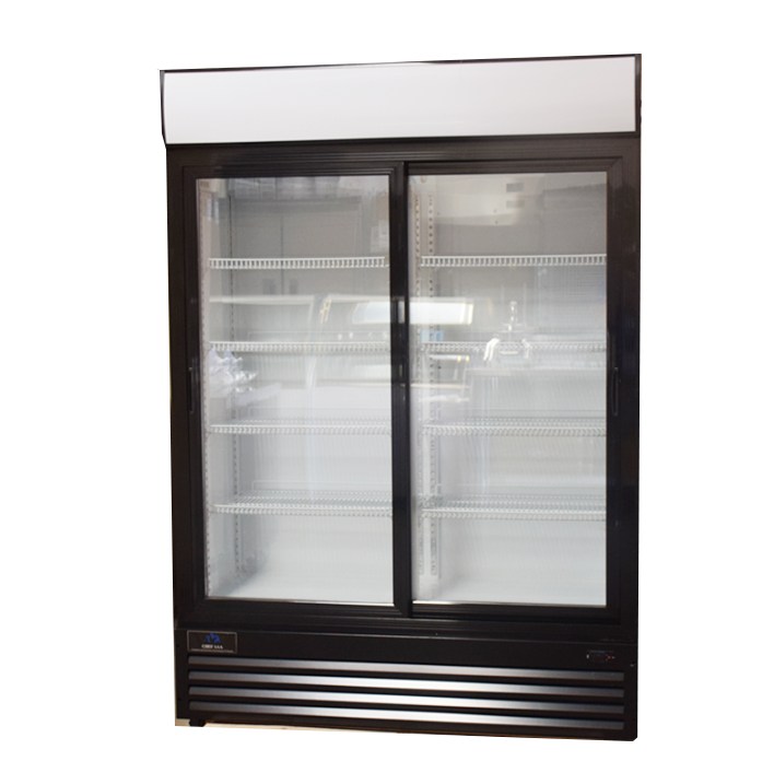 Chef AAA - LGD-1300S, Commercial 48" 2 Sliding Door Merchandiser Refri
